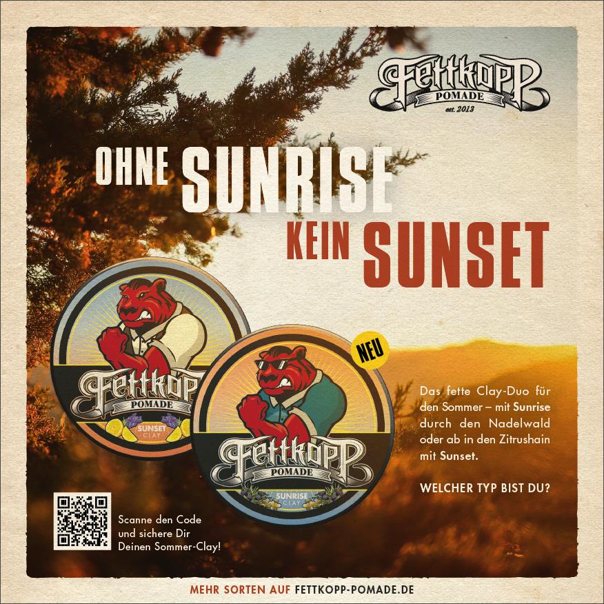 Sunset Clay (99g) + Sunrise Clay (99g) – Fettkopp Pomade